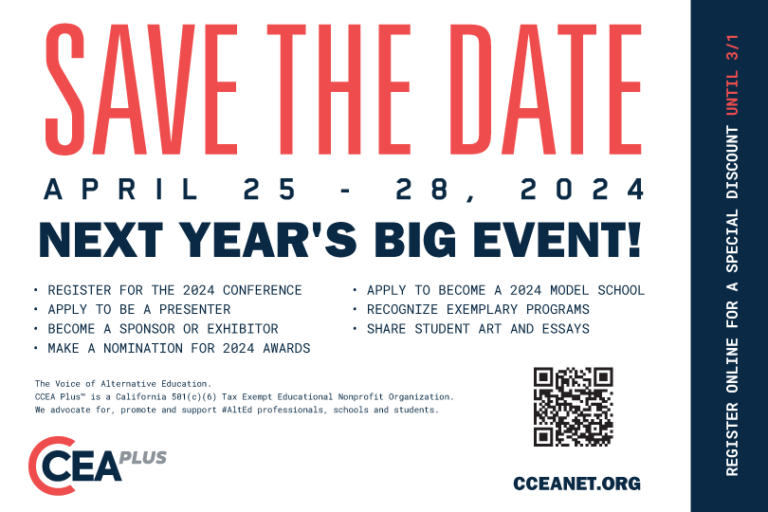 Save the Date 2024 - CCEA Plus - California Continuation Education ...